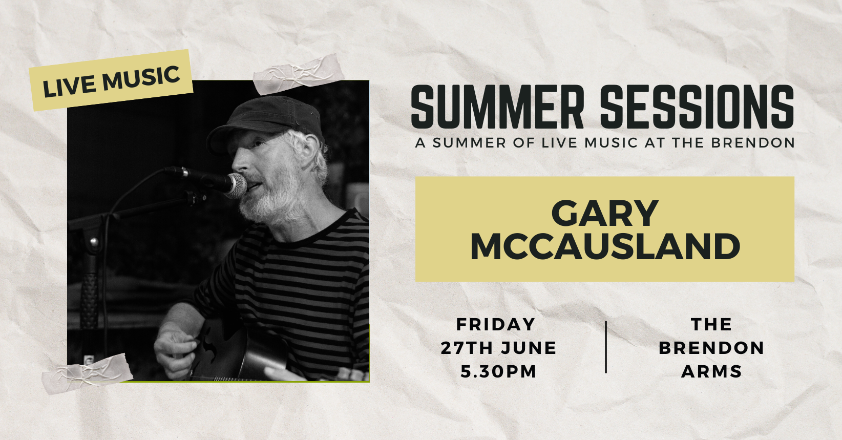 Summer Sessions: Live Music with Gary McCausland - Visit Bude ...