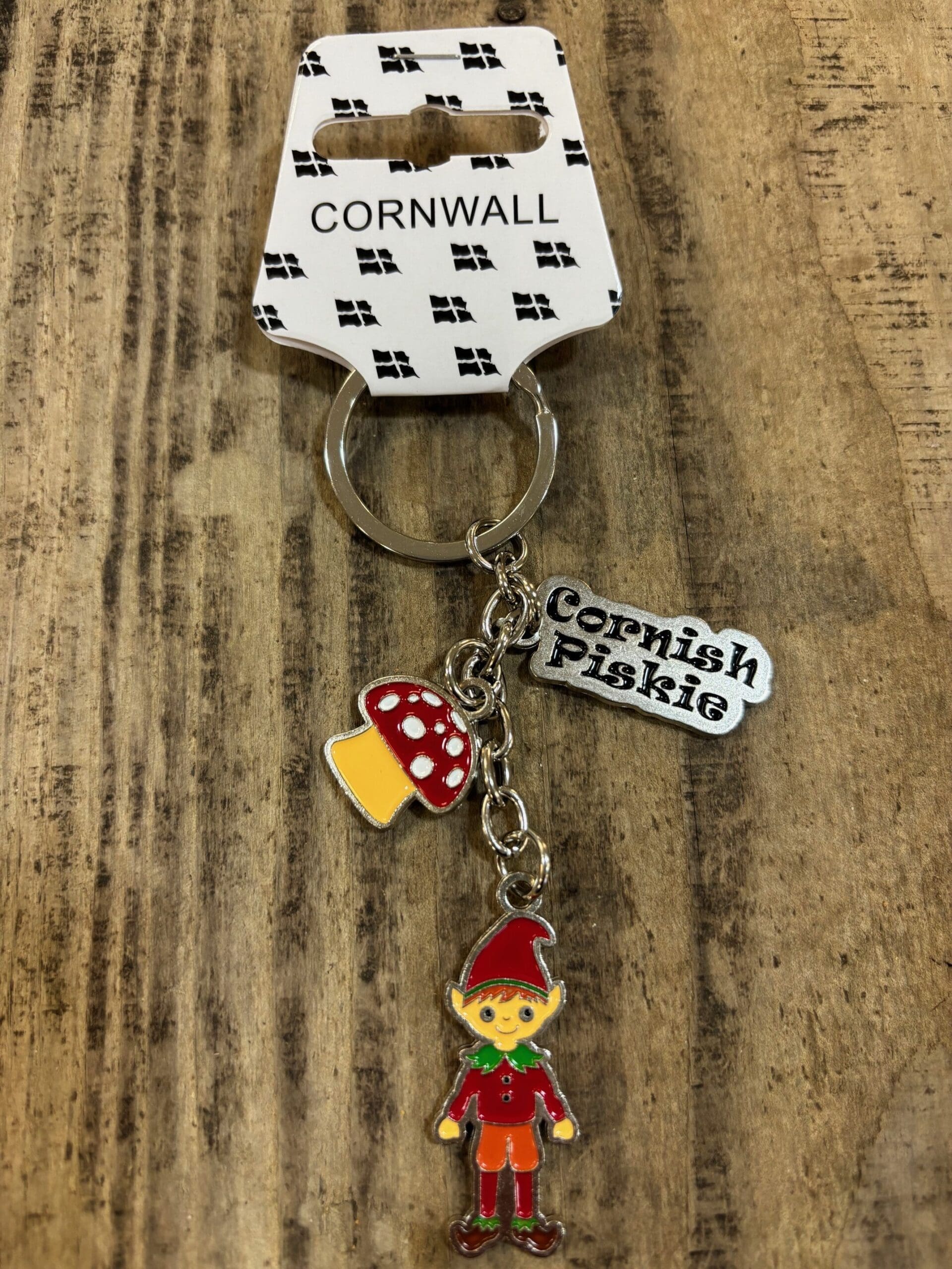 Cornish Piskie & Toadstall Keyring - Visit Bude | Holidays in Cornwall